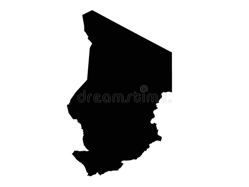 Chad map - state of Chad stock illustration. Illustration of region ...