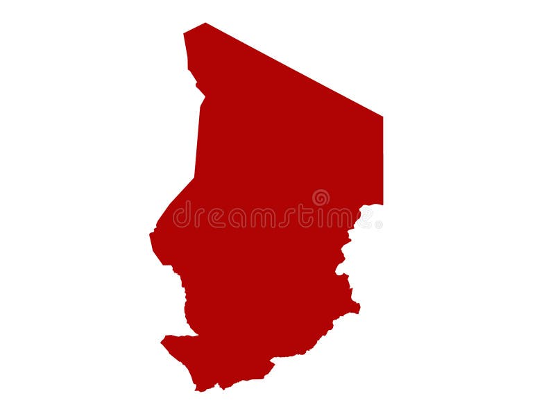 Chad map - state of Chad stock illustration. Illustration of djamena ...