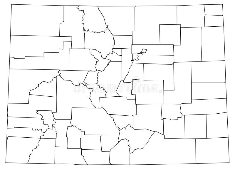 Colorado Map - State of the United States Stock Vector - Illustration ...