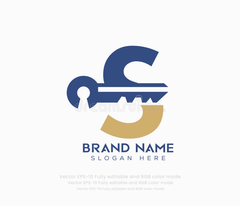 Letter S key logo stock vector. Illustration of diagram - 269732595