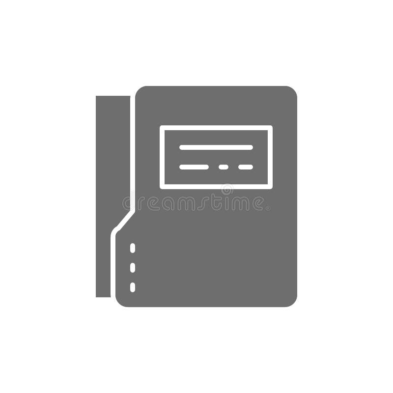 Vector File Folder, Dossier Folder Grey Icon. Stock Vector ...