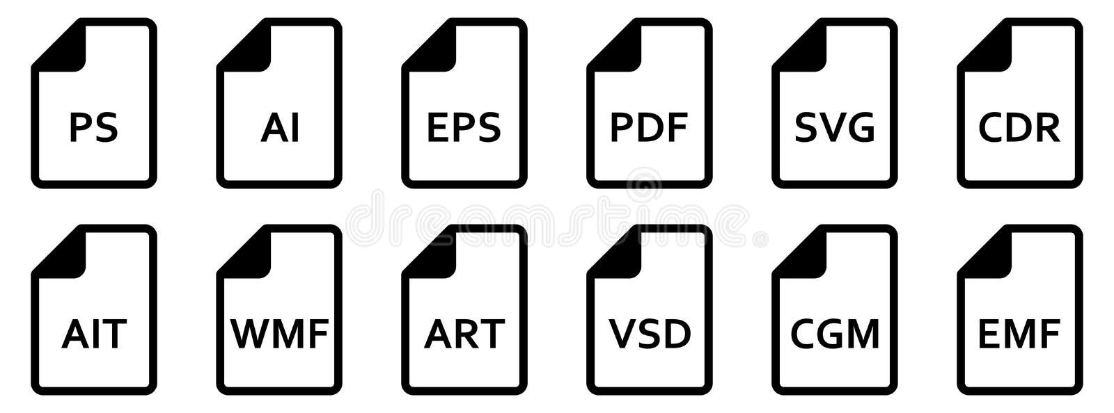 File Formats Icon. Various of Different Web Files Stock Vector ...