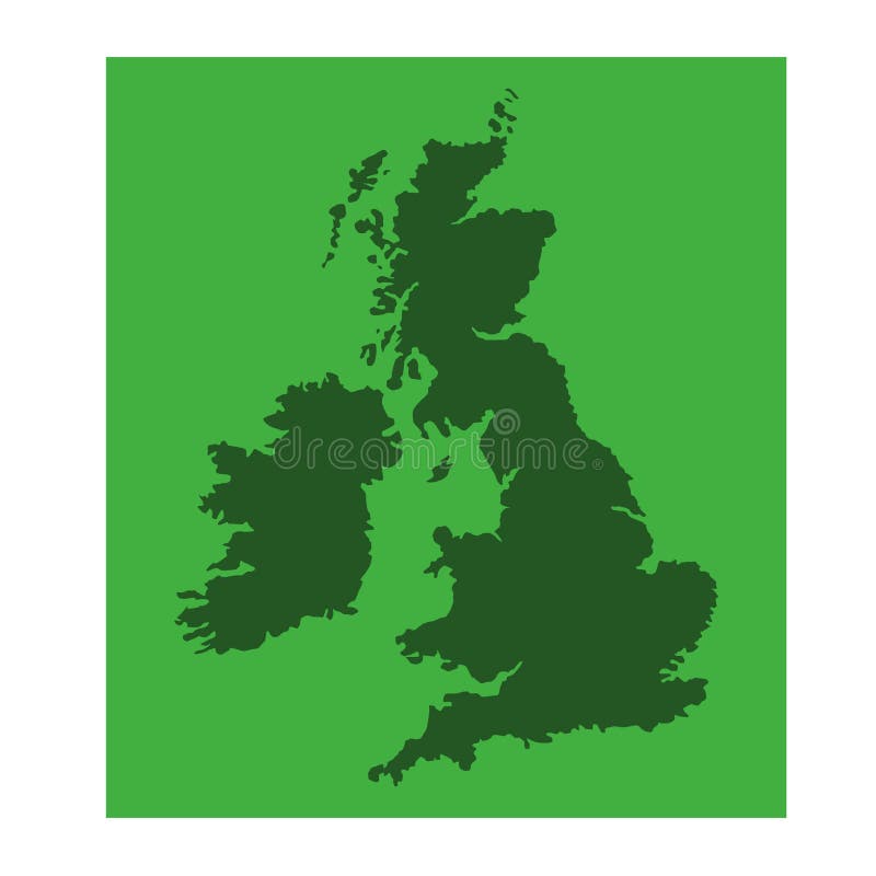 Great Britain Map - Large Island in the North Atlantic Ocean Stock ... Great Britain Map - Large Island in the North Atlantic Ocean Stock ...