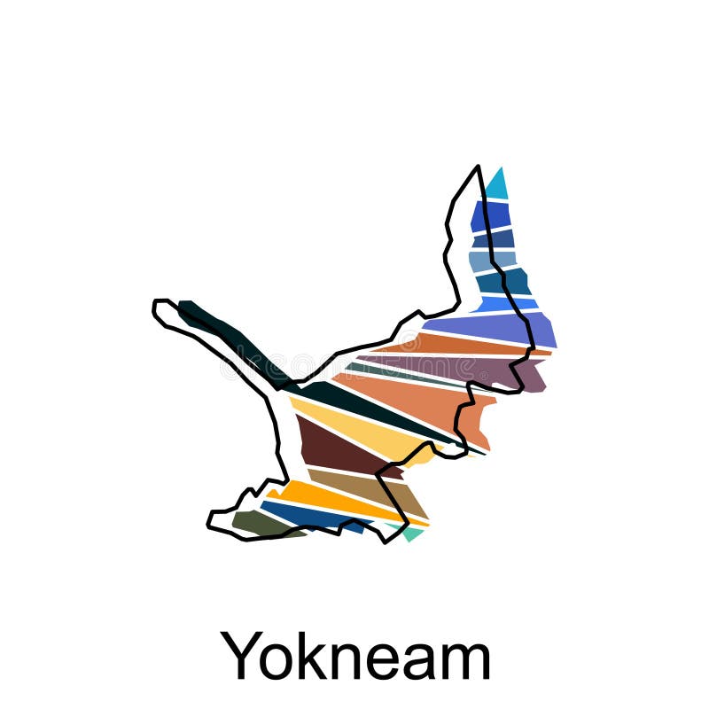 Vector File Map of Yokneam, Outline Map of Israel Country Vector Design ...