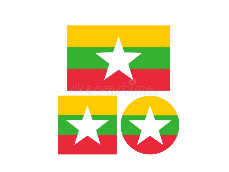 Myanmar Flag - Republic of the Union of Myanmar Stock Vector ... Myanmar Flag - Republic of the Union of Myanmar Stock Vector ...