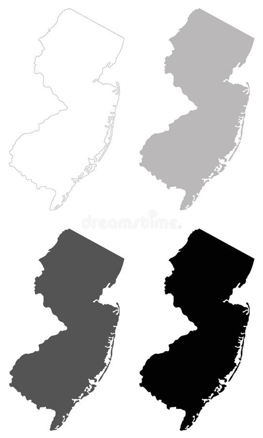 New Jersey Map Stock Illustrations – 3,732 New Jersey Map Stock ...