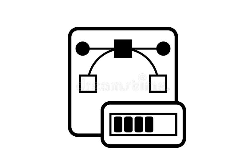 Vector File Processing Icon Stock Vector - Illustration of outline ...