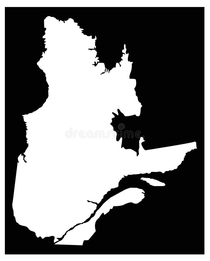 Quebec Map - the Biggest Province and Territory of Canada Stock Vector ...