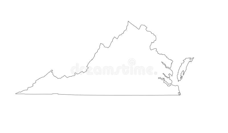 Virginia Map - State in the Southeastern and Mid-Atlantic Regions of ...