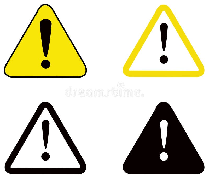 Warning signs collection stock vector. Illustration of banner - 125989946