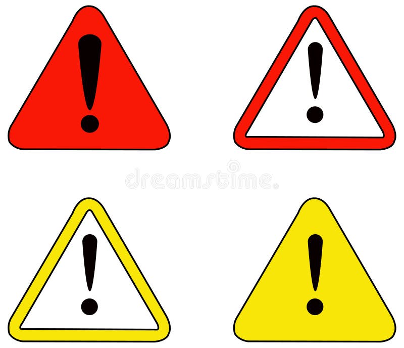 Warning signs collection stock vector. Illustration of collection ...