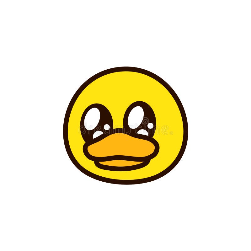 Vector Files of a Drawing Duck Face with Colored Doodle Style Stock ...