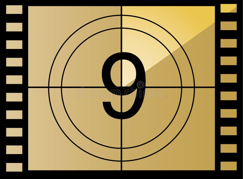 Vector Film Countdown. Number 9 Stock Vector - Illustration of movie ...