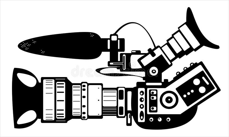 Vector Film Modern Camera Isolated on White Stock Vector - Illustration ...