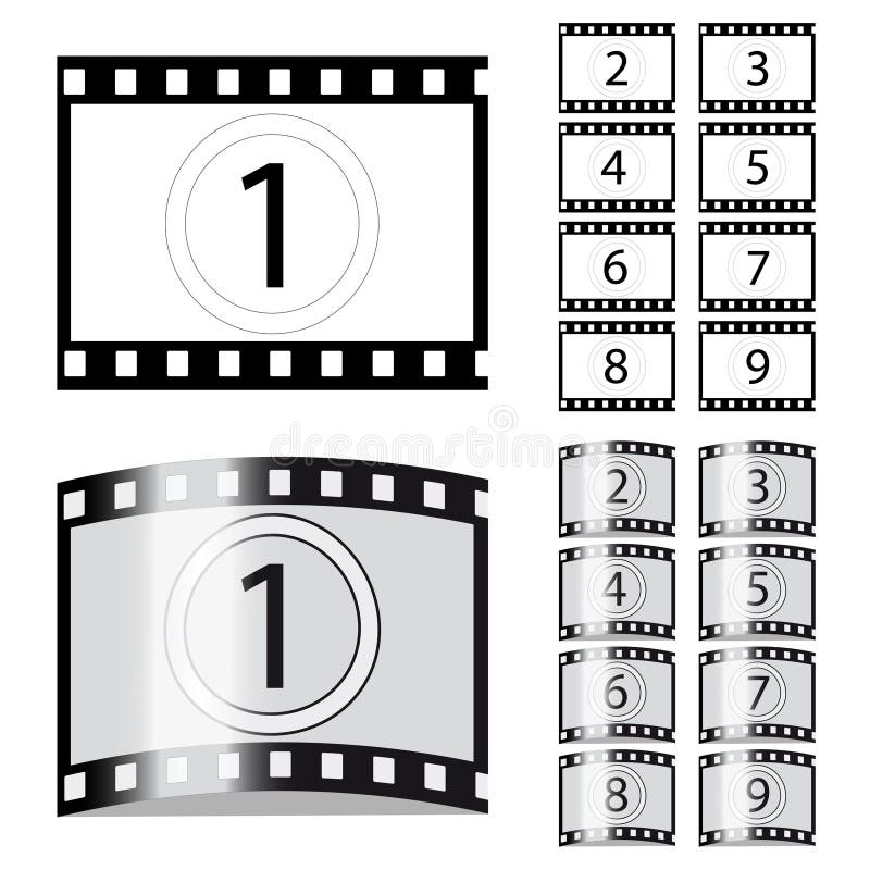 Set of film vector stock vector. Illustration of media - 5875755