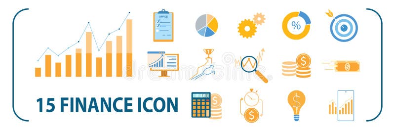 Vector Finance Icon Set Flat Web - SEO and Development, Creative ...
