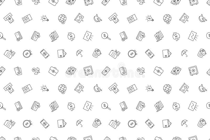 Vector Finance Pattern. FInance Seamless Background Stock Vector ...