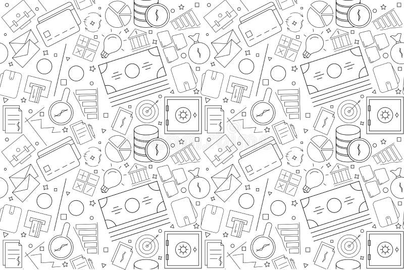 Vector Finance Pattern. FInance Seamless Background Stock Vector ...