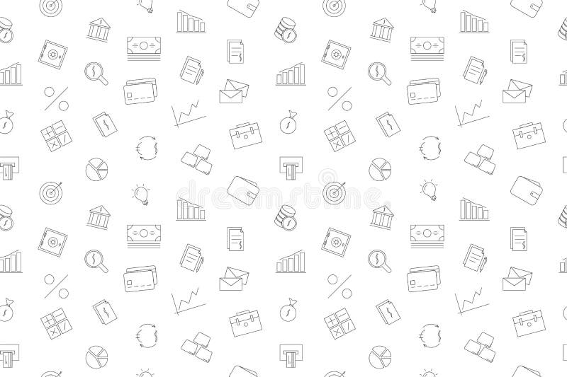 Vector Finance Pattern. FInance Seamless Background Stock Vector ...