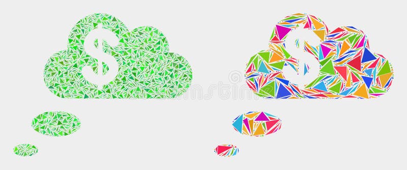 Vector Financial Dream Clouds Mosaic Icon of Triangles Stock Vector ...