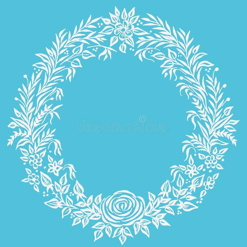Vector Fine Floral Round Frame. Decorative Element for Invitations and ...