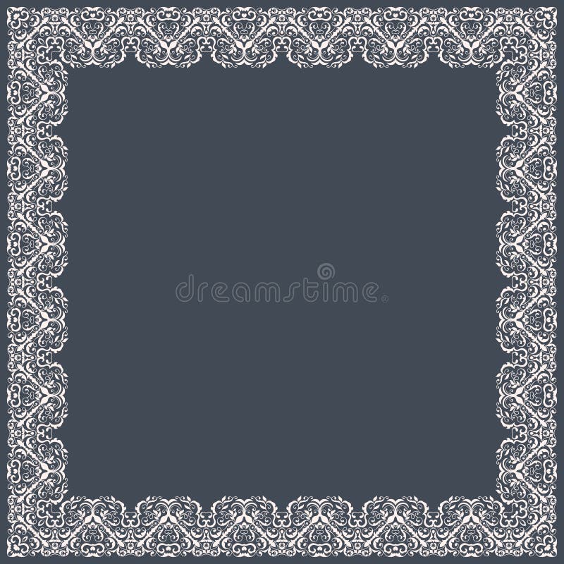 Vector Fine Floral Square Frame. Decorative Element for Invitations and ...