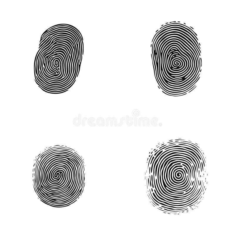 Vector Fingerprints Set of Clean and Simple Prints Stock Vector ...