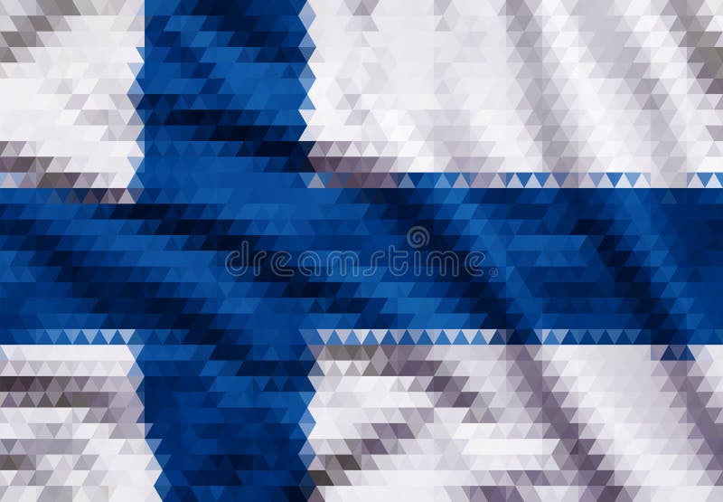 Vector Finland Flag with Folds Stock Vector - Illustration of republic ...