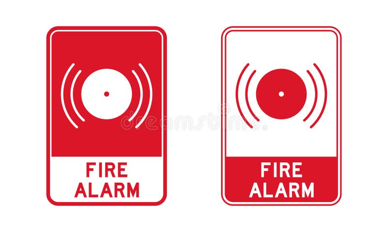 Vector Fire Alarm Symbol Signs Stock Vector - Illustration of ...