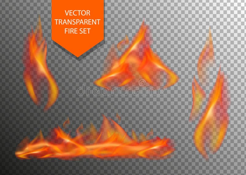 Vector Realistic Fire Special Effect Elements Stock Vector ...