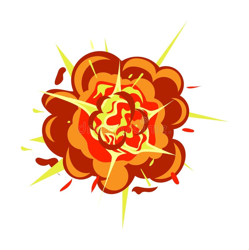 Vector Fire Explosion Isolated on White Background Stock Vector ...