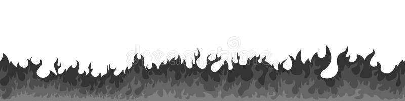 Vector Fire. Fire Sign. White Flame Elements on a Black Background ...