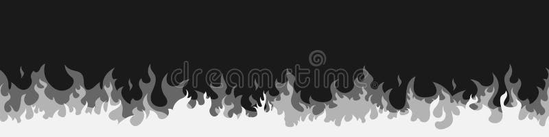 Vector Fire. Fire Sign. White Flame Elements on a Black Background ...