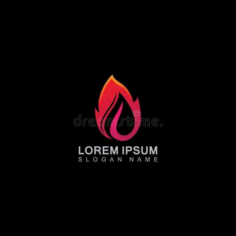 Vector Fire Flame Simple Abstract Icon, Symbol, Logo Design Stock ...
