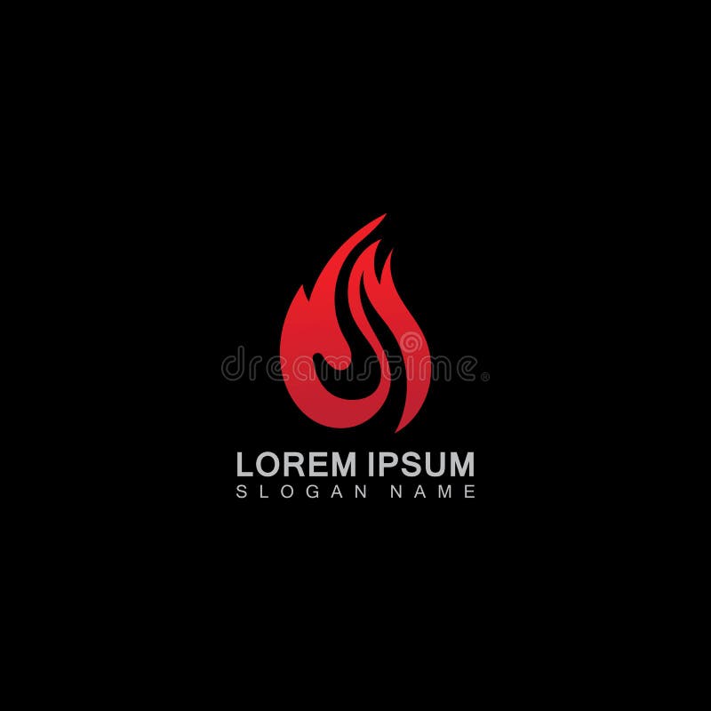 Vector Fire Flame Simple Abstract Icon, Symbol, Logo Design Stock ...