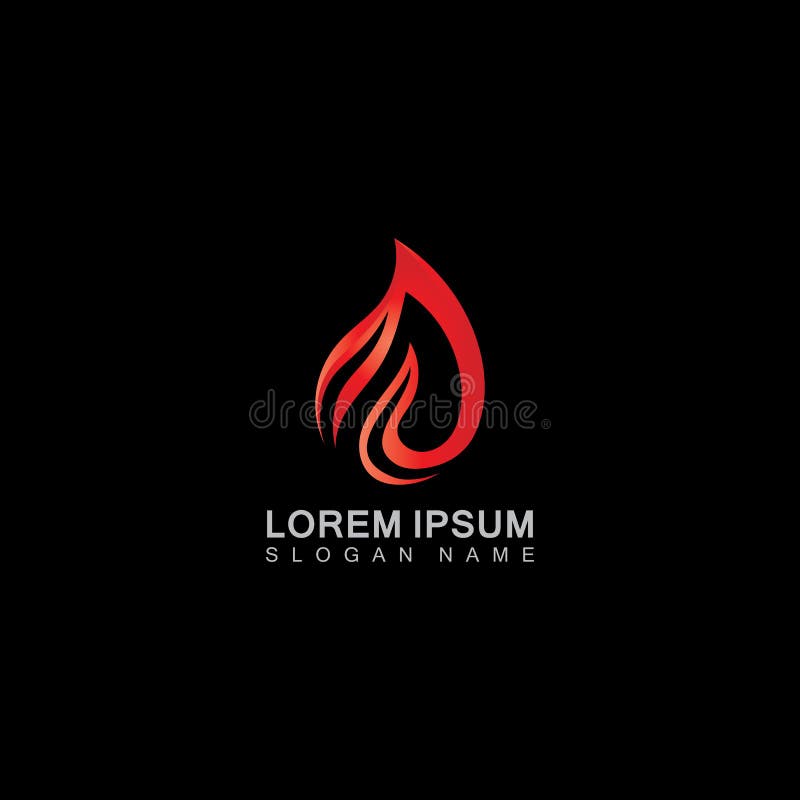Vector Fire Flame Simple Abstract Icon, Symbol, Logo Design Stock ...