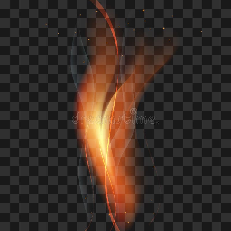 Vector Fire Flame Smoke Sparks on a Transparent Background Stock Vector ...