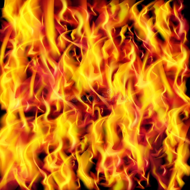 Hellfire, Red Flame Elements For The Endless Border Stock Vector - Illustration of danger, fire ...