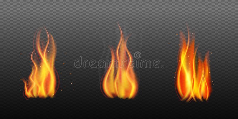 Realistic Fire Bomb Explosion with Sparks and Smoke Isolated on Black ...