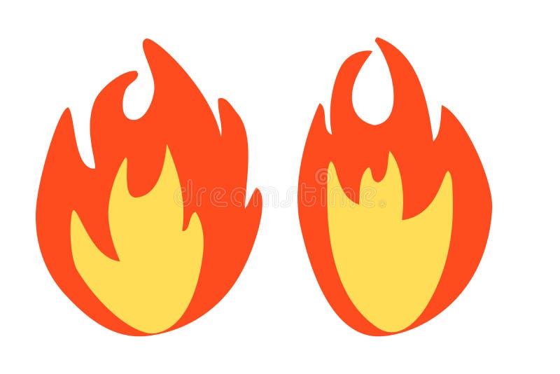 Simple Vector Fire or Flammable Sign, Isolated on White Stock Vector ...