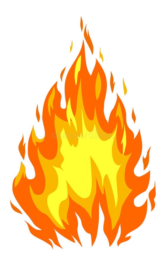 Vector Fire Icon. Flame Icon in a Flat Style Stock Vector ...