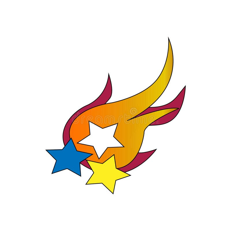 Vector Fire Star Illustration Design Art Stock Vector - Illustration of ...
