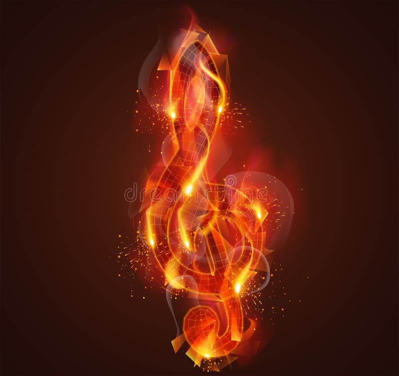 Treble Clef Fire Stock Illustrations – 121 Treble Clef Fire Stock ...