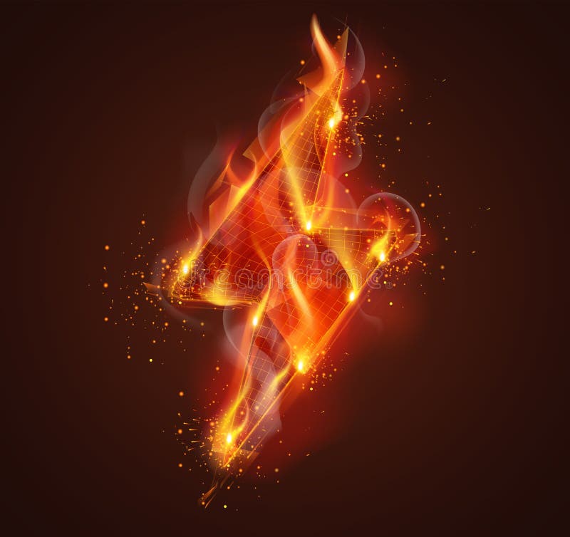 Vector Fire Symbol. Bright Burning Stock Vector - Illustration of glow ...