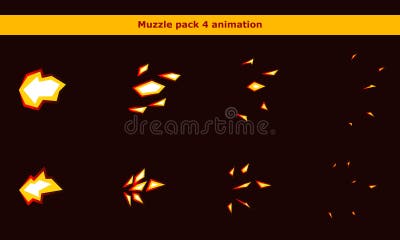 Cartoon Muzzle Flash Animation Stock Illustrations – 40 Cartoon Muzzle Flash Animation Stock ...