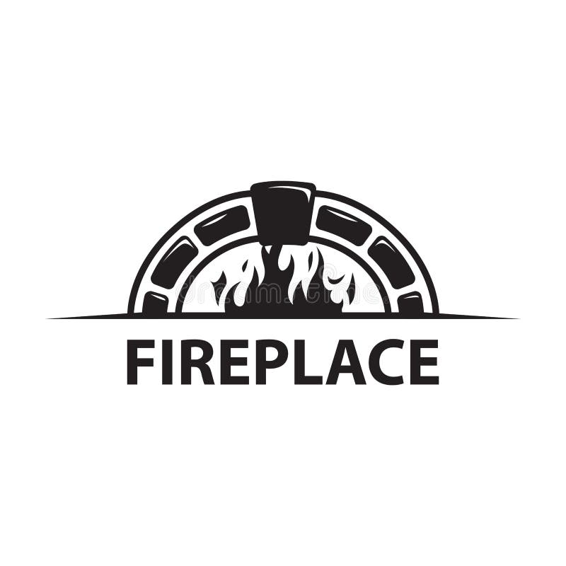 Vector Fireplace Logo for Pizzeria, Bakery, Home Stock Vector ...