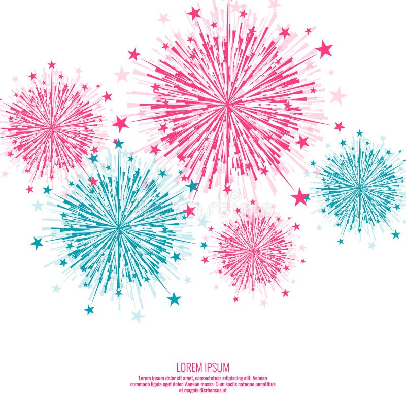 Vector firework design. stock vector. Illustration of festive - 103320625