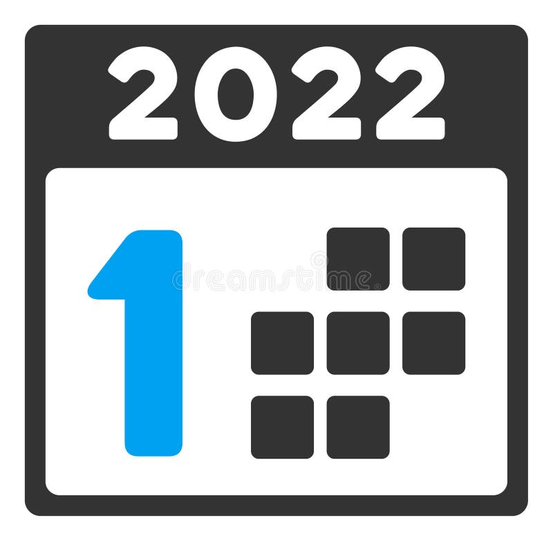 2022 First Day Vector Flat Icon Stock Illustration - Illustration of ...