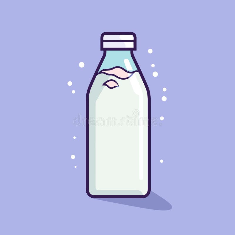 Vector of a Fish in a Bottle of Milk Icon Vector Illustration Stock ...