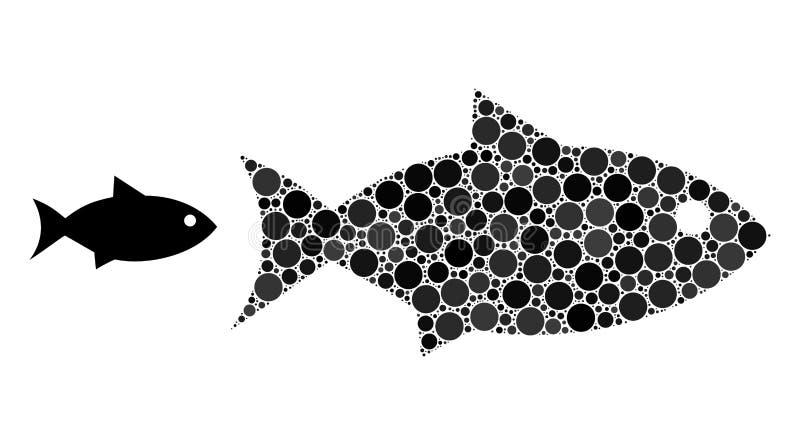 Vector Fish Collage of Dots Stock Vector - Illustration of shape ...